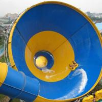 China Fiberglass Big Trumpet Water Slide 14.5m Height 360 Guests/Hour Capacity for Amusement Parks for sale