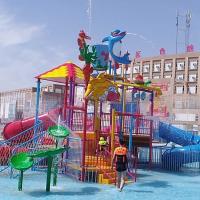 China 11KW Power Splash Water Playground Equipment with Anti-UV Protection - 18m x 16m Fiberglass Spray Park Structure for sale