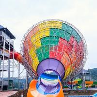 China Fiberglass Tornado Waterslide for Adults - 14.5m Height, 360 Guests/Hour Capacity, 97KW Power for sale