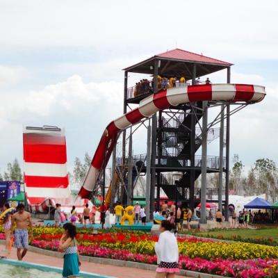 China Stylish Water Park Rafting Boomerango Water Slide Two Person Water Slide for sale