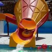 China 360 Guests/Hr Children Water Slide Trumpet Fibreglass Water Slides for sale