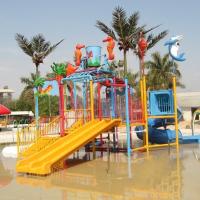 China Small Scale Children Outdoor Water Playground with Fiberglass Slides 15m x 11m x 7m 500kg Capacity for sale