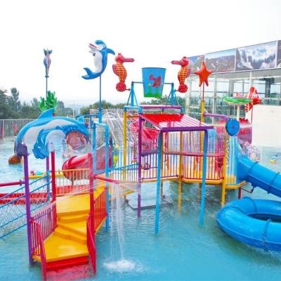 China Ocean Kids Splash Water Playground House 18m x 16m x 8m with 11KW Power and 500kg Capacity for Amusement Parks for sale
