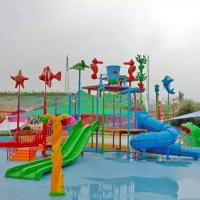 China LANCHAO-WH04 Family Interactive Splash Park Equipment with 4 Slides - 8m Height, 11KW Power for Water Amusement Parks for sale
