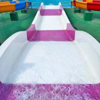 China 28m Family Fun Water Slide with 1.8m Width and 500kg Capacity - Customizable Fiberglass Amusement Park Slide for sale