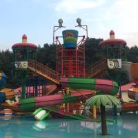 China 15m Height Large Splash Water Playground Fiberglass Water Play House OEM for sale