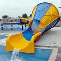 China Commercial Fiberglass Water Slide 1.9m Height 11KW Power 360 Guests/Hour Capacity for Amusement Parks for sale