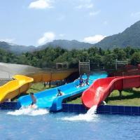 China Colorful Fiberglass Water Tube Slide for Kids Park - 17m Length, 22KW Power, 500kg Capacity for sale