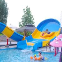 China Fade Resistant Family Water Slide 1.9m Height 360 Guests/Hour Capacity 11KW Power Amusement Park Equipment for sale