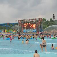 China Pneumatic Artificial Wave Pool Equipment 10ft with 45kW Power and 500-700m² Waving Area for Aqua Parks for sale