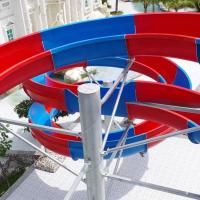 China High Durability Fiberglass Spiral Water Slide 8m Height 500kg Capacity for Amusement Parks for sale