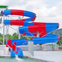 China OEM/ODM Open Spiral Water Slide 8m Height 81m Length for Amusement Parks for sale