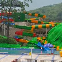 China Customized Spiral Water Slide Tube 8m Height 75m Length with 500kg Capacity for Amusement Parks for sale