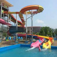 China Customized Spiral Water Slide Tube 8m Height 75m Length with 500kg Capacity for Amusement Parks for sale