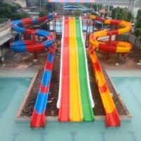 China Customized Spiral Water Slide Tube 8m Height 75m Length with 500kg Capacity for Amusement Parks for sale