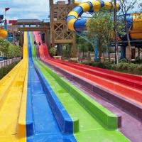 China Outdoor Rainbow Water Slide 8m Height 65m Length 500kg Capacity for Theme Parks and Amusement Centers for sale