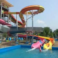 China 8m Height Environmental Friendly Spiral Water Slide Playground Equipment with 480 Guests/Hour Capacity and 12+ Years Working Life for sale