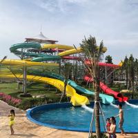 China 8m Height Environmental Friendly Spiral Water Slide Playground Equipment with 480 Guests/Hour Capacity and 12+ Years Working Life for sale