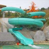 China Spiral Water Slide 8m Height 75m Length Fiberglass Aqua Park Equipment with 7.5KW Power and 120-180 Guests/Hour Capacity for sale