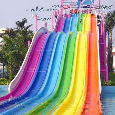 China 42m Rainbow Water Slide Equipment with 11KW Power and 500kg Capacity for Water Parks for sale