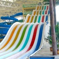 China 42m Rainbow Water Slide Equipment with 11KW Power and 500kg Capacity for Water Parks for sale