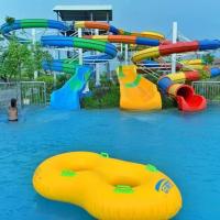 China Large Capacity Spiral Water Slide Raft - 95m Length, 500kg Load Capacity for Aqua Parks for sale