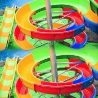 China LANCHAO-WS07 Fiberglass Spiral Water Slide 8m Height 95m Length for Theme Parks and Water Parks for sale