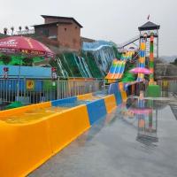 China Fiberglass Water Park Speed Slide 8m Height 180 Guests/Hr Capacity Colorful Design for sale