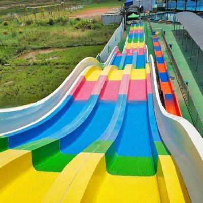 China OEM ODM Adult Rainbow Water Slide 8m Height 65m Length 180 Guests/Hour Capacity for Commercial Parks for sale