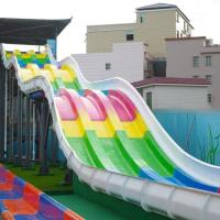 China Lanchao Rainbow Racing Water Slide 8m Height 65m Length Commercial Theme Park Equipment for sale