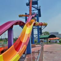 China Fiberglass Tube Speed Water Slide 8m Height 65m Length for Adults - ISO9001 Certified Amusement Park Equipment for sale