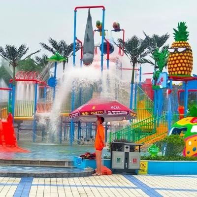 China LANCHAO-WH03 Water Park Fiberglass Aqua Playground with 12m Height, 45KW Power & 500kg Capacity for Amusement Parks for sale