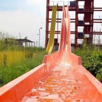 China Freefall Fiberglass Water Slide 8m Height 180 Guests/Hour Capacity for Aqua Amusement Parks for sale