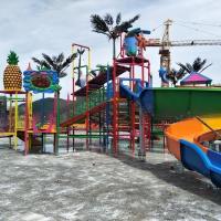China LANCHAO-WH03 Water Park Fiberglass Aqua Playground with 12m Height, 45KW Power & 500kg Capacity for Amusement Parks for sale