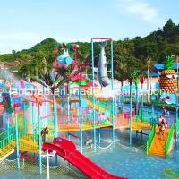 China Medium Water Park Playground with 12m Height Water Slide - 45KW Power, 500kg Capacity, Fiberglass Construction for Amusement Parks for sale