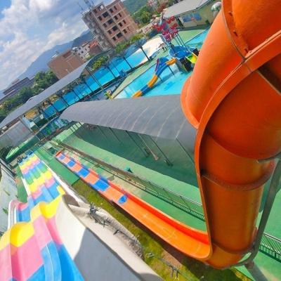 China 8m Crazy Surfer Water Slide - 180 Guests/Hour Capacity, 15KW Power Fiberglass Amusement Park Attraction for sale