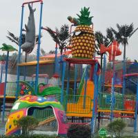 China 25m Outdoor Water Park Playground with 45KW Power - Fiberglass Slides for Amusement Parks for sale