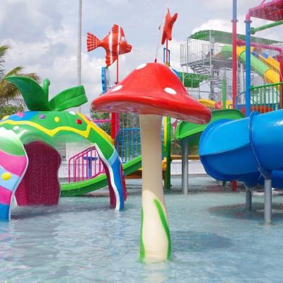China Fiberglass Water Park Splash Pad Equipment with 500kg Capacity and 12+ Year Lifespan for Amusement Parks for sale