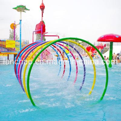 China Water Park Indoor Splash Pad Equipment Fiberglass Rainbow Ring W1800 with 500kg Capacity and 12+ Year Lifespan for sale