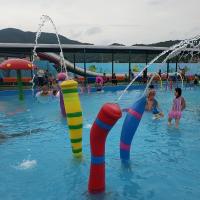 China LANCHAO-WT01 Water Bucket Playground Equipment H2700×W2000 mm with 12+ Year Lifespan for Water Parks for sale