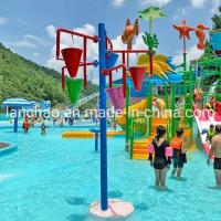 China LANCHAO-WT01 Interactive Water Park Tipping Bucket Playground with 500kg Capacity and 12+ Year Lifespan for sale