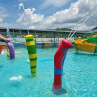 China LANCHAO-WT01 Interactive Water Park Tipping Bucket Playground with 500kg Capacity and 12+ Year Lifespan for sale