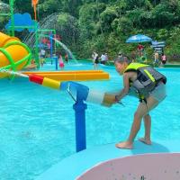 China LANCHAO-WT01 Interactive Water Park Tipping Bucket Playground with 500kg Capacity and 12+ Year Lifespan for sale