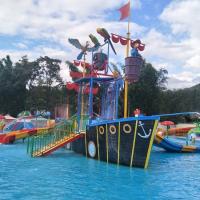China FRP Pirate Ship Water Amusement Park Equipment 18m x 16m with 11KW Power and Anti-UV Coating for sale