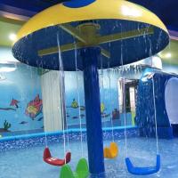 China Colored Mushroom Fiberglass Water Park Spray Game with 500kg Capacity and 12+ Year Lifespan for sale