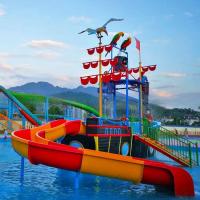 China Fiberglass Aqua Park Children Water Playground 18m×16m×9m with 11KW Power and 500kg Capacity for sale