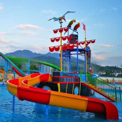 China Fiberglass Aqua Park Children Water Playground 18m×16m×9m with 11KW Power and 500kg Capacity for sale