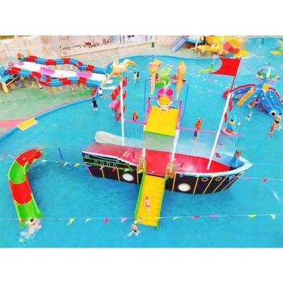 China 18m x 16m x 9m Pirate Ship Water Park Structure with 11KW Power and 500kg Capacity for sale