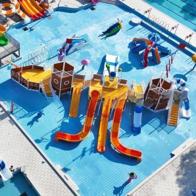 China Commercial Pirate Ship Water Play Equipment 18m x 16m with 11KW Power and 500kg Capacity for Outdoor Parks for sale
