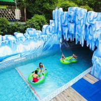 China Anti-Rust Steel Lazy River Water Park Equipment 30KW Power 100-400m Length Customizable for sale
